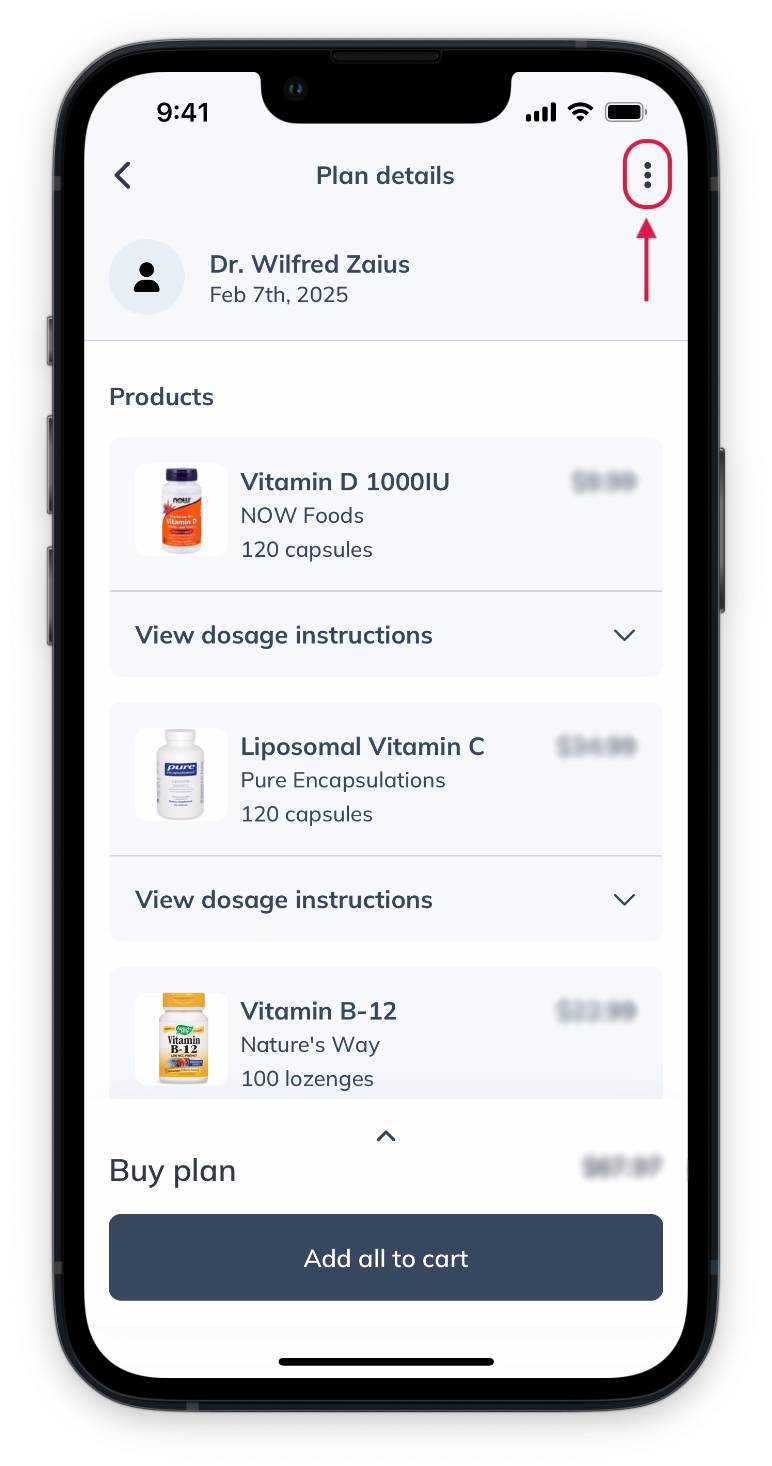 Viewing your plans - Fullscript Support Center
