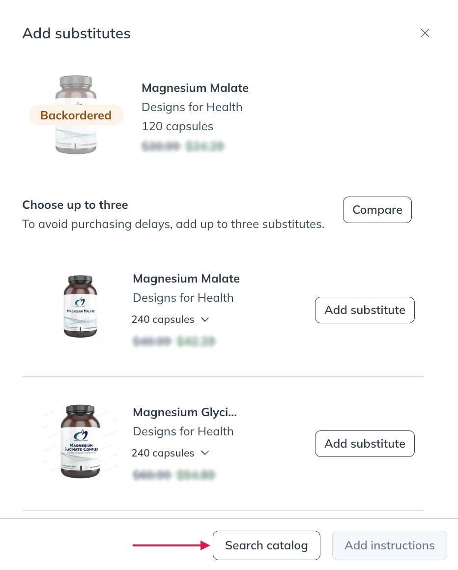 Product substitution tool - Fullscript Support Center