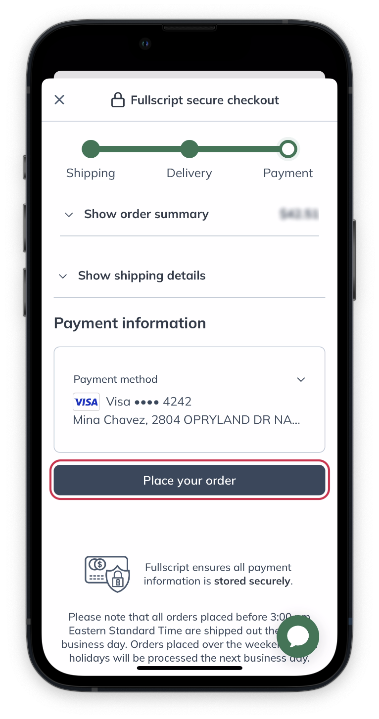 Placing an order - Fullscript Support Center