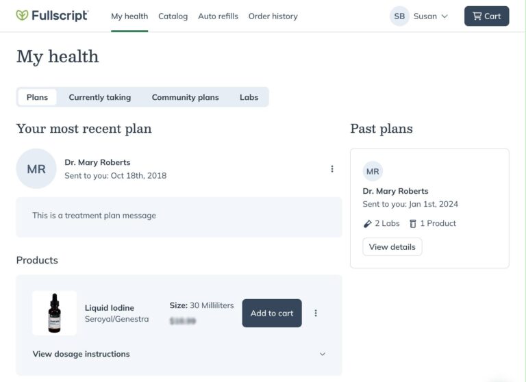 Navigating your patient account - Fullscript Support Center