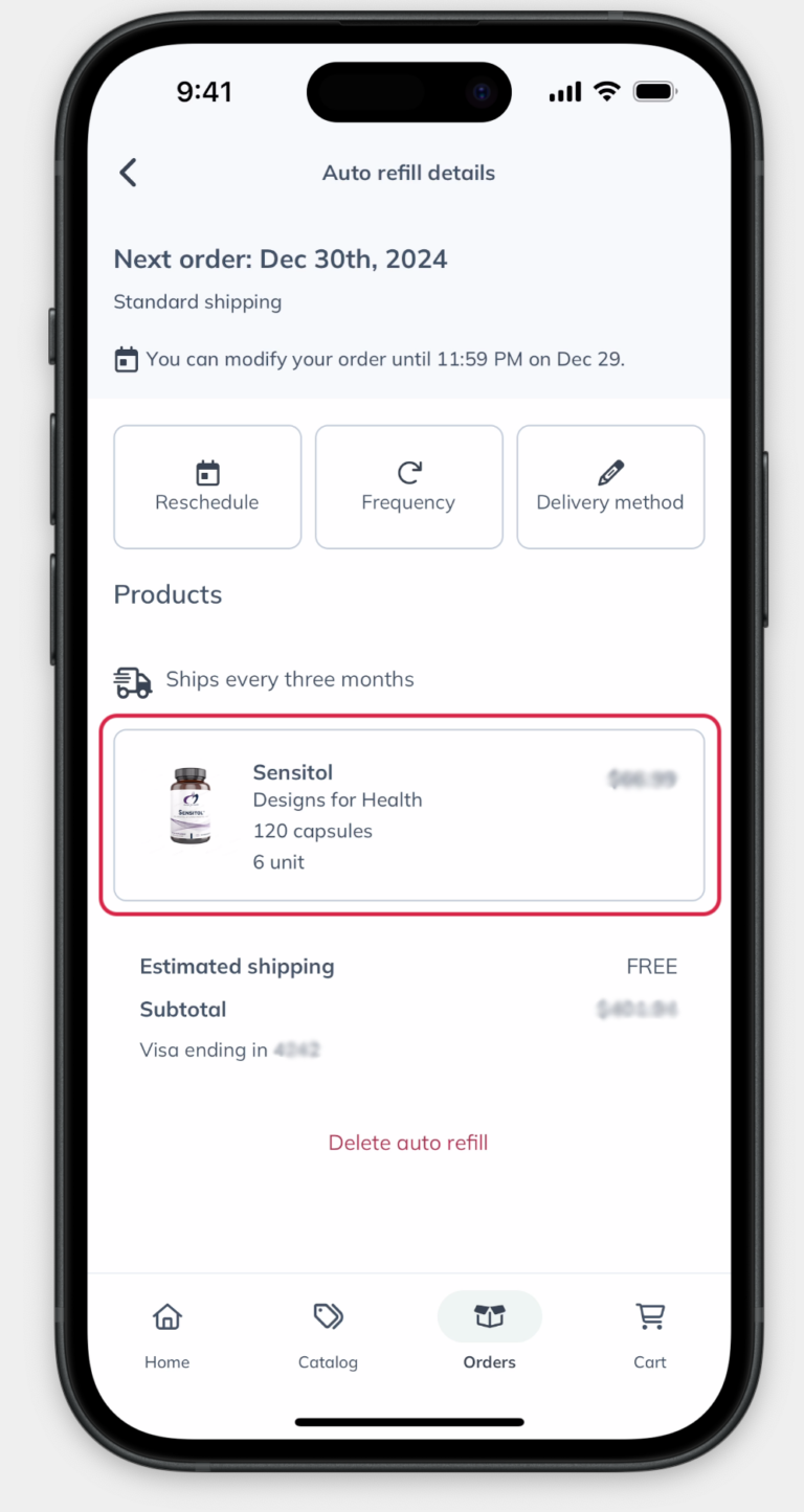 Managing your auto refill schedule - Fullscript Support Center