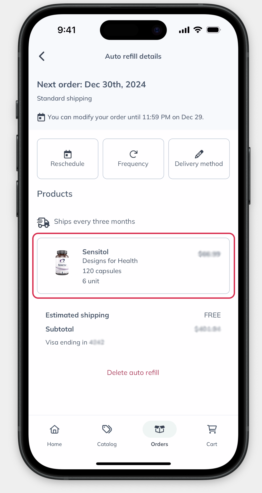Managing your auto refill schedule - Fullscript Support Center