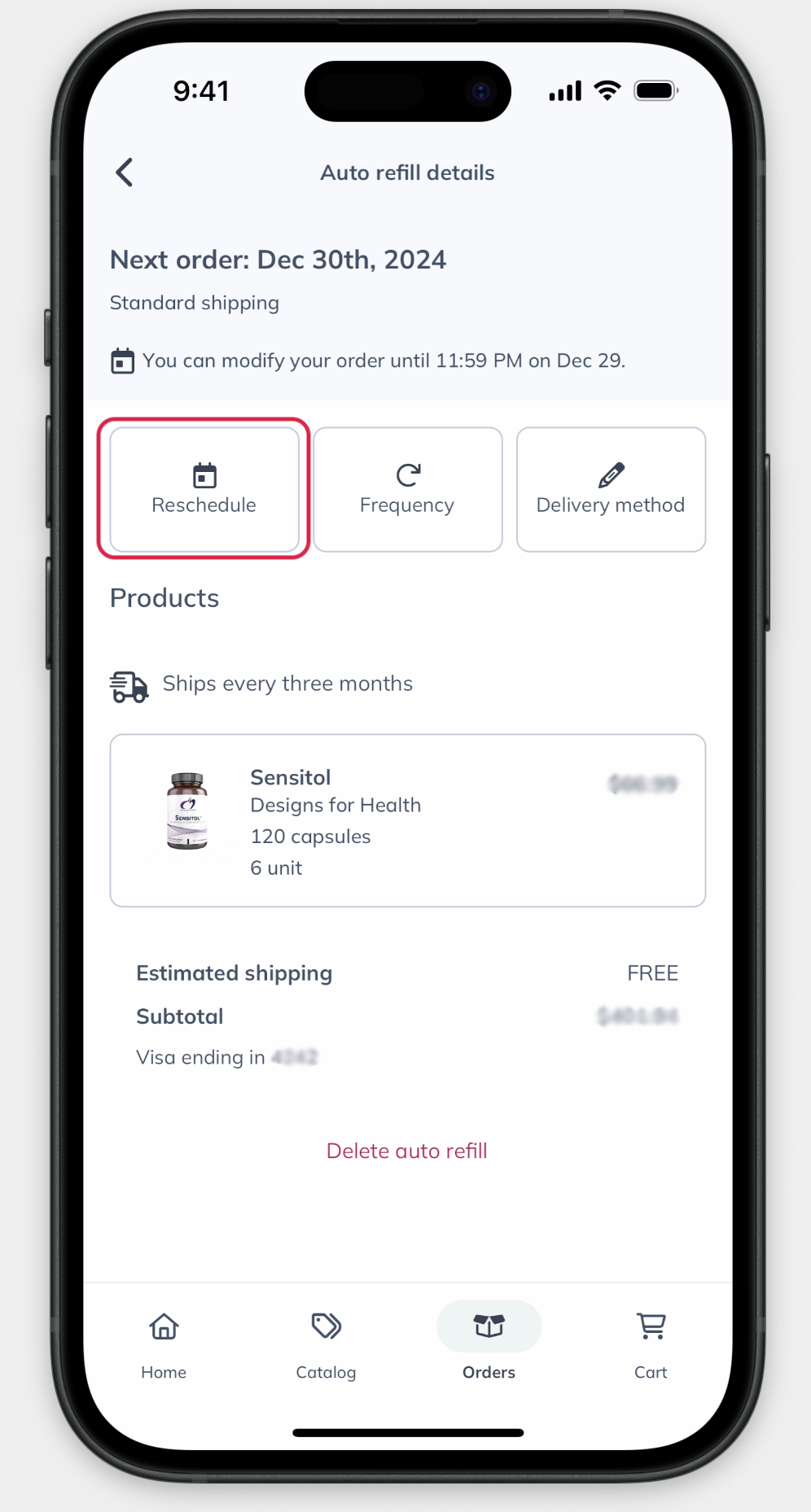 Managing your auto refill schedule - Fullscript Support Center