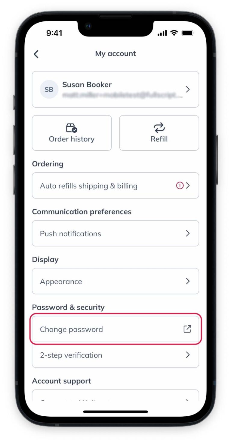 Patient account settings - Fullscript Support Center