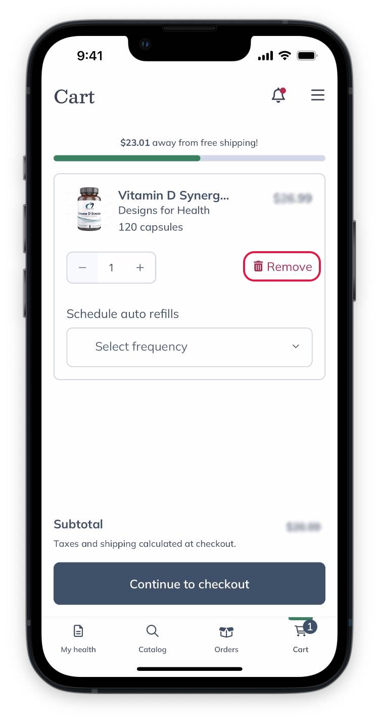 Managing your shopping cart - Fullscript Support Center