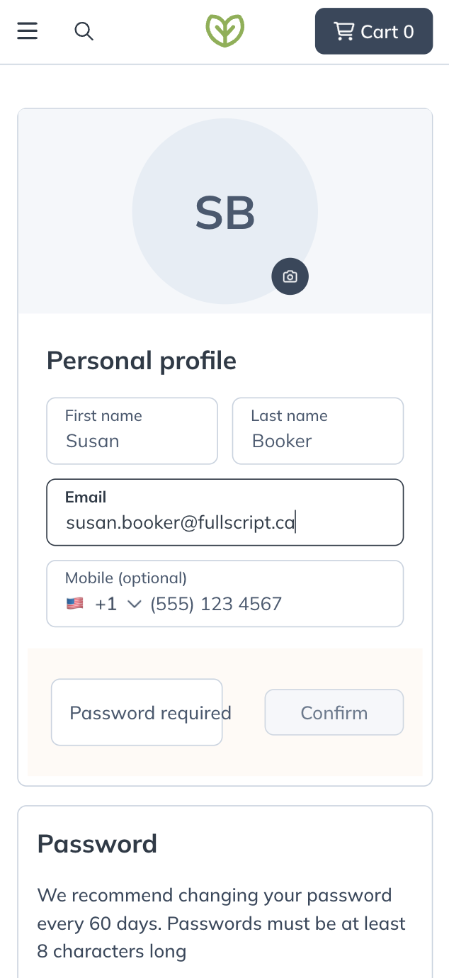 Patient account settings - Fullscript Support Center