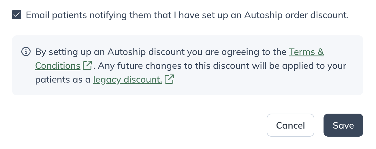 Auto refills discount - Fullscript Support Center