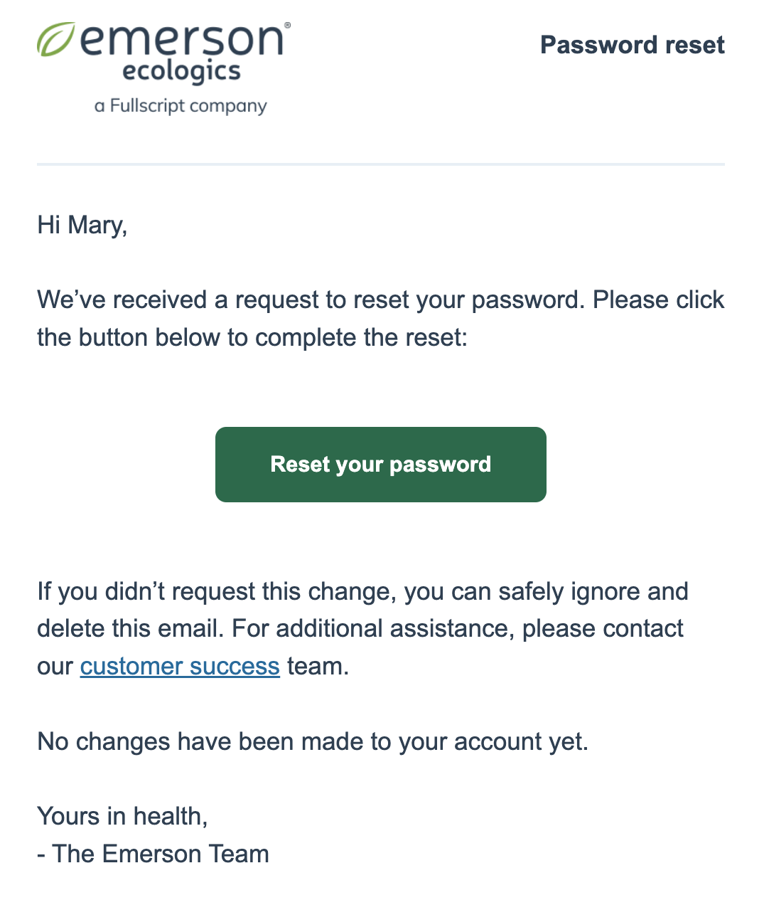 How do I update my password? - Emerson Ecologics Help Center