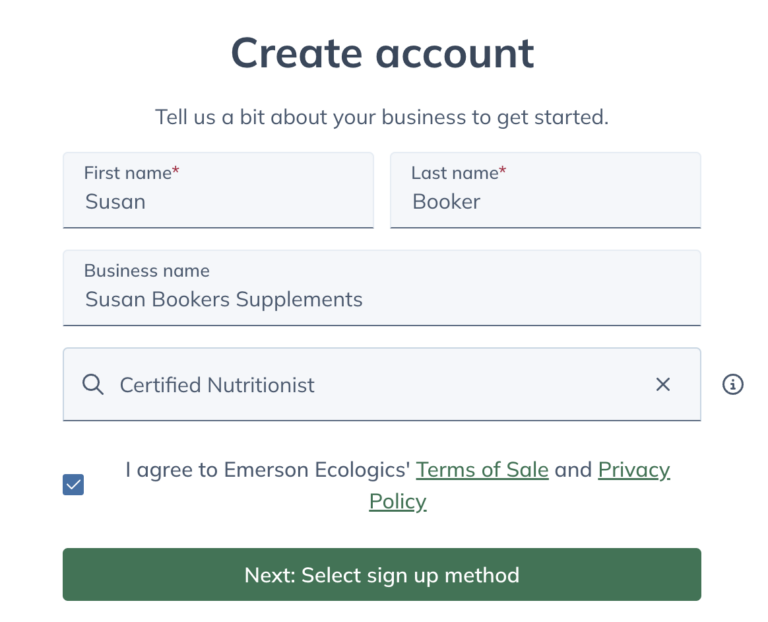 Registering a professional account - Emerson Ecologics Help Center