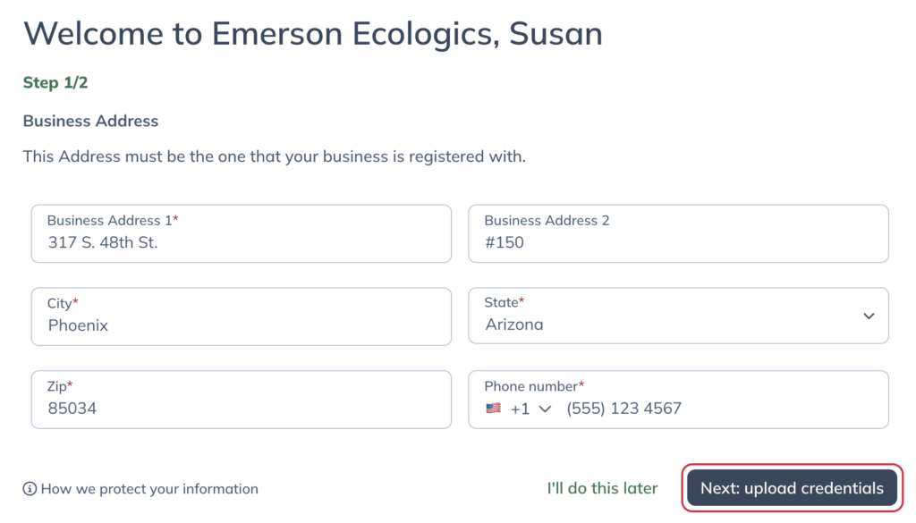 Registering a professional account - Emerson Ecologics Help Center