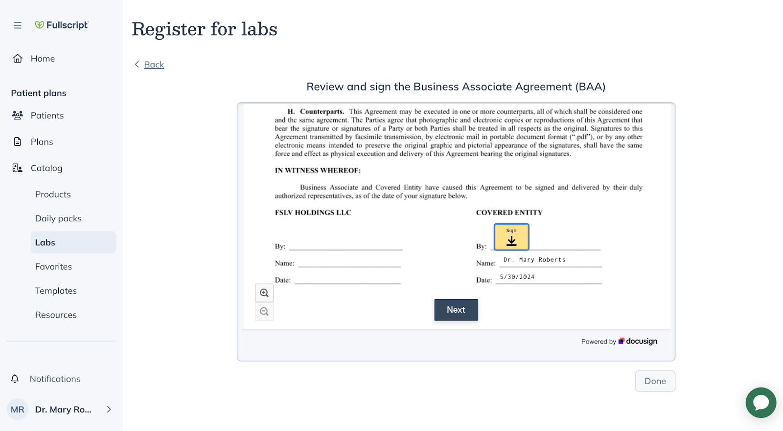 Registering for Labs on Fullscript - Fullscript Support Center