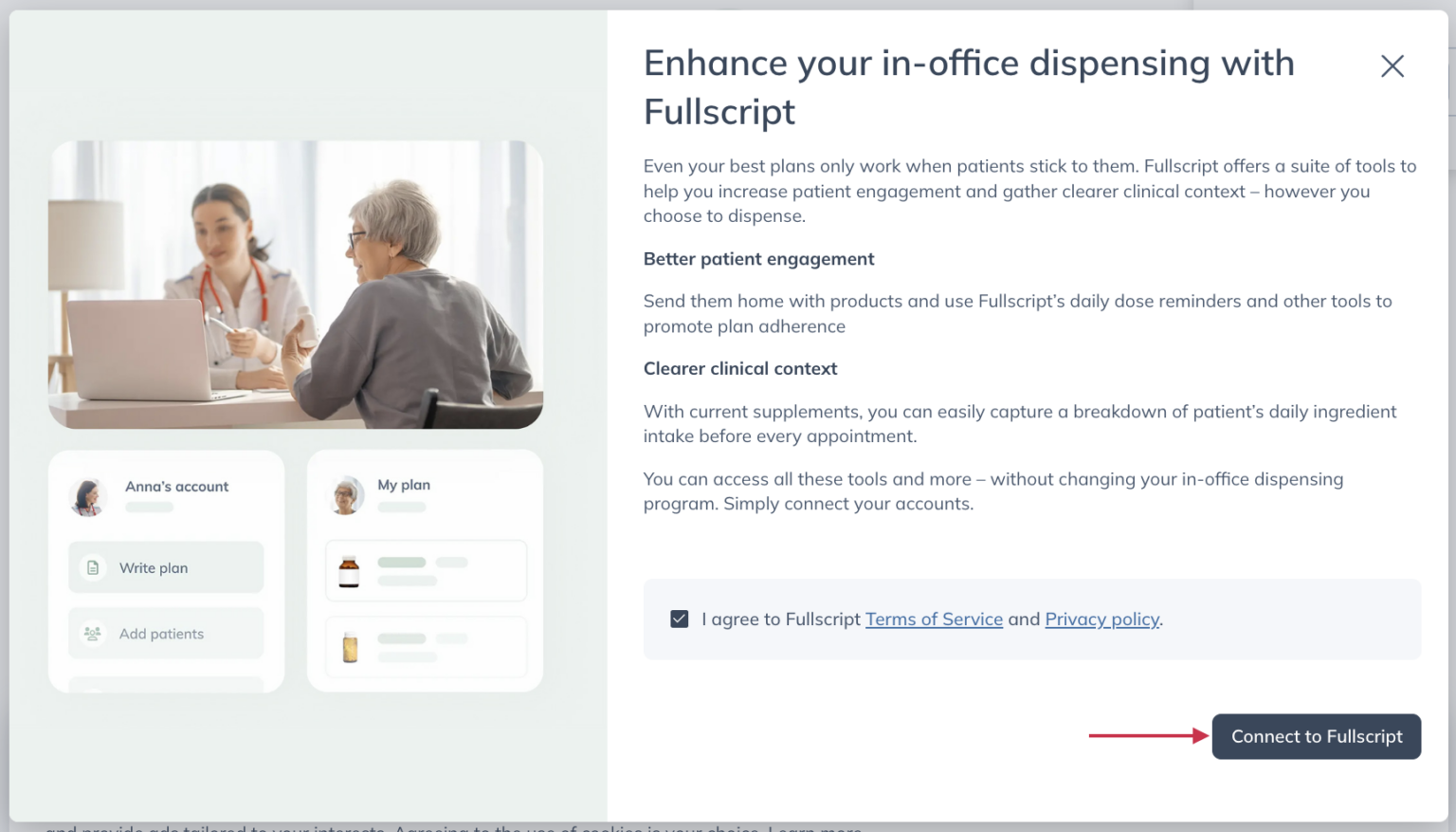 Enabling Fullscript from your Emerson account