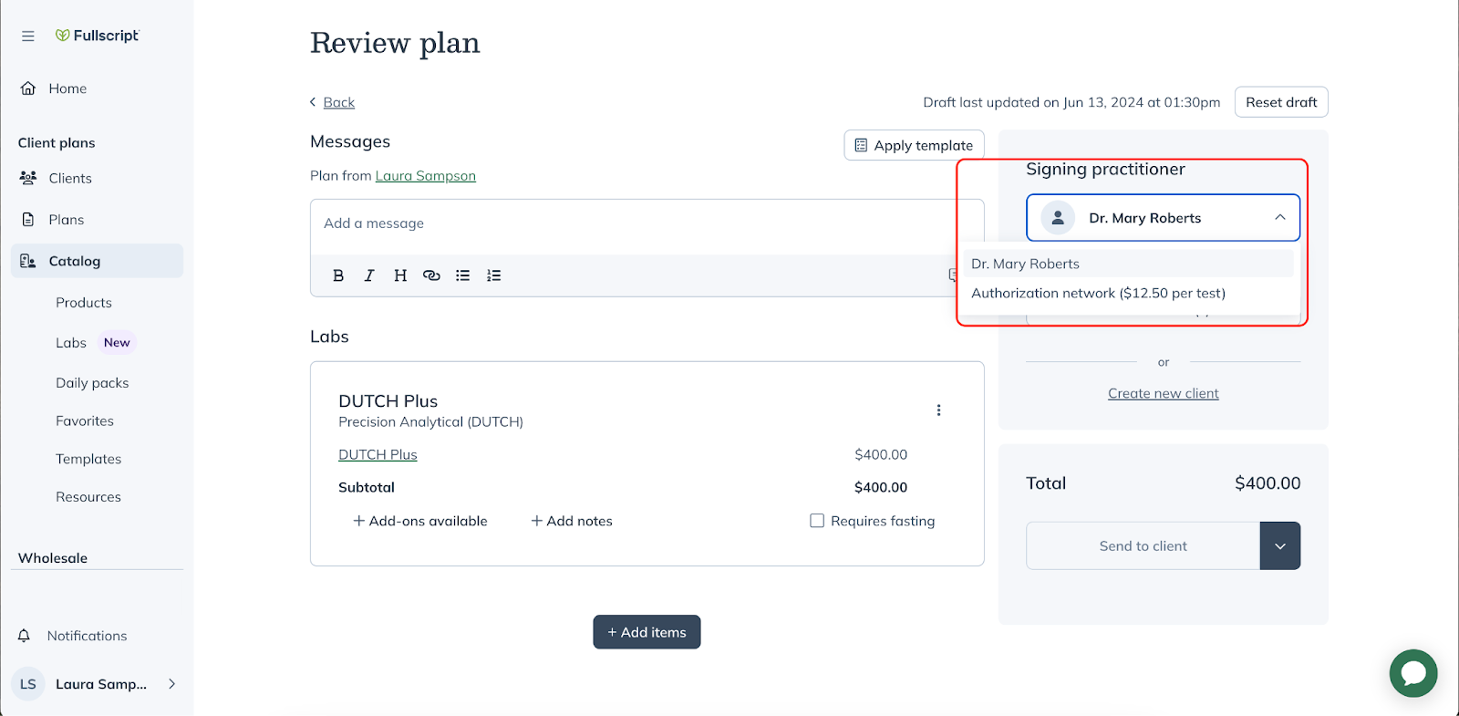 Set up a signing practitioner on your account - Fullscript Support Center