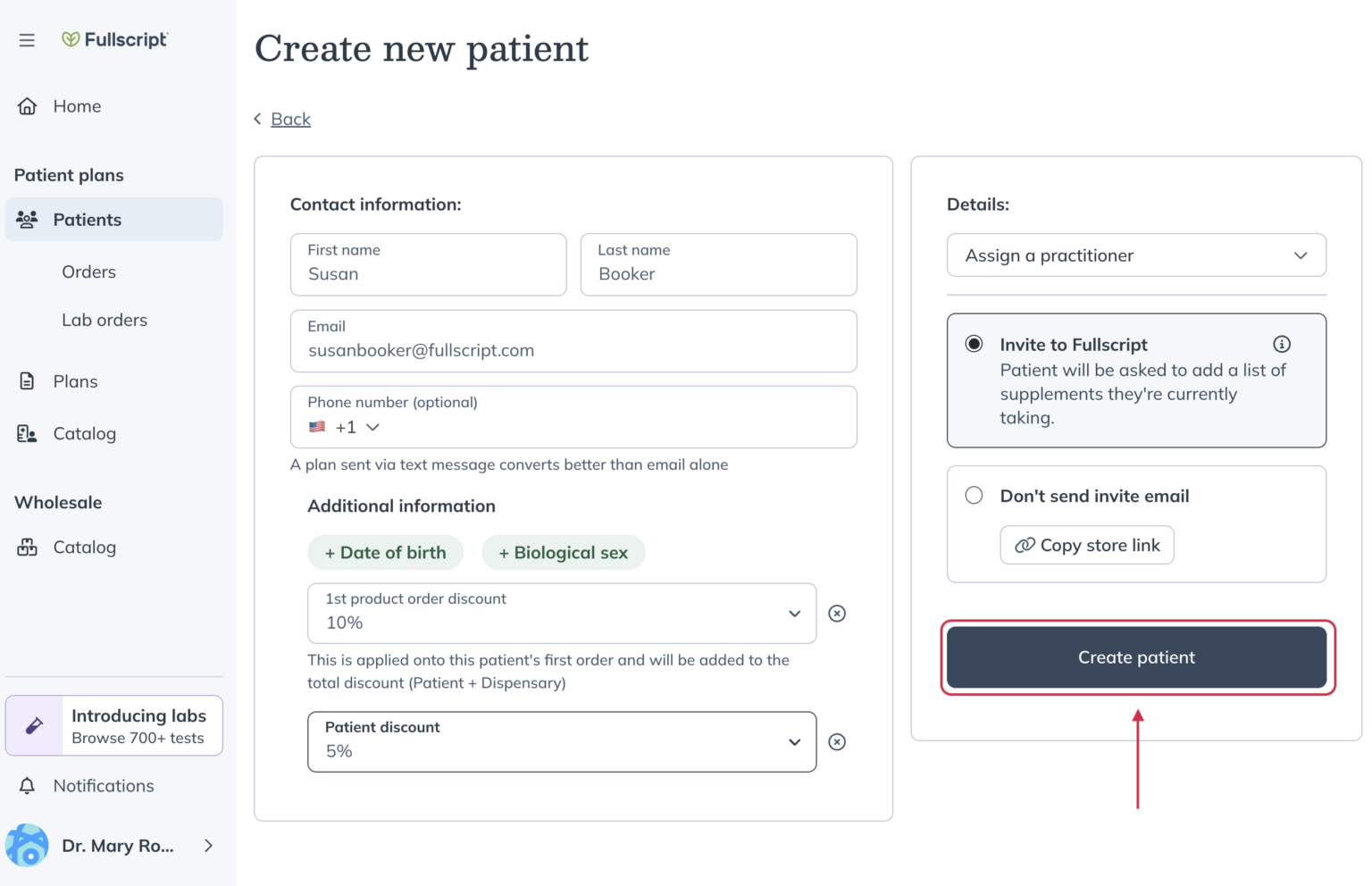 Adding patients to your dispensary - Fullscript Support Center
