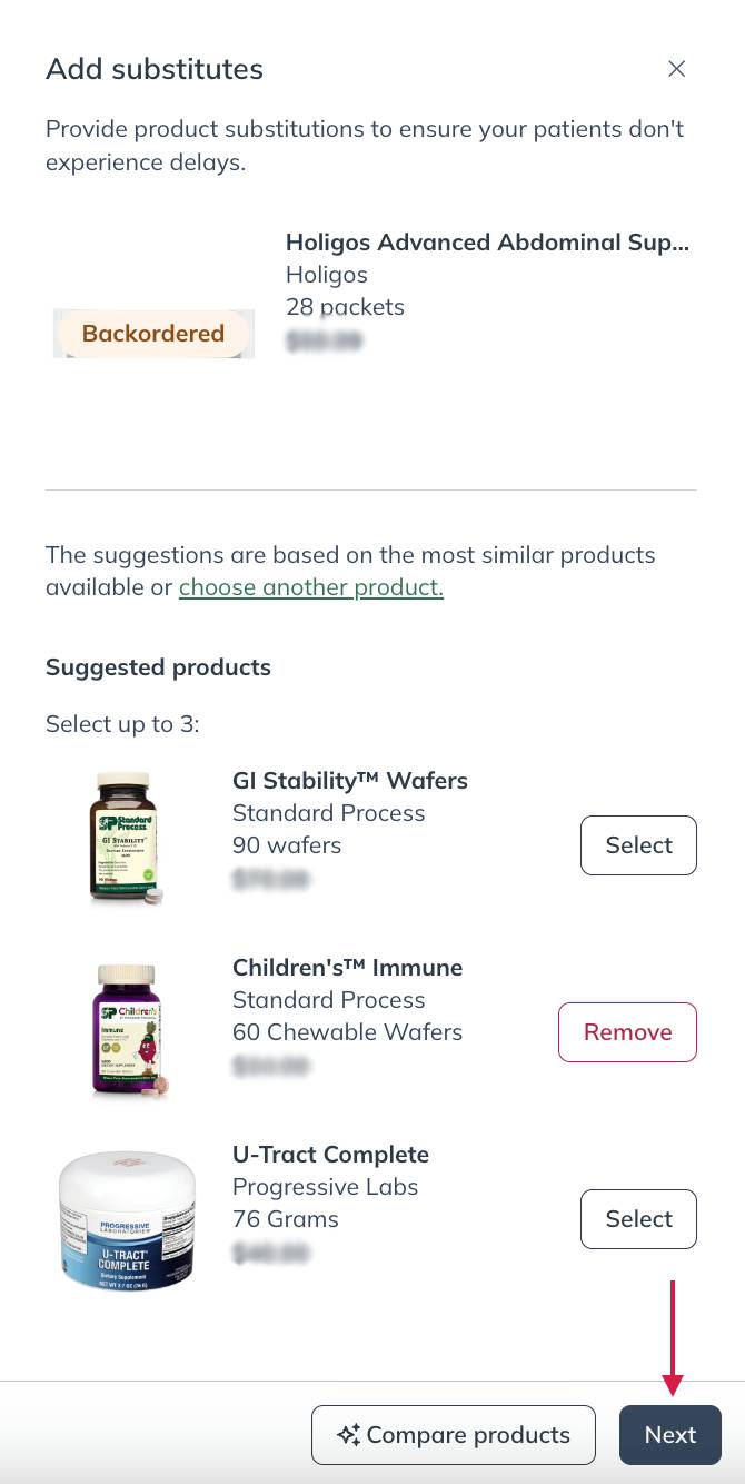 Product substitution tool - Fullscript Support Center