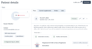 Editing patient profiles - Fullscript Support Center
