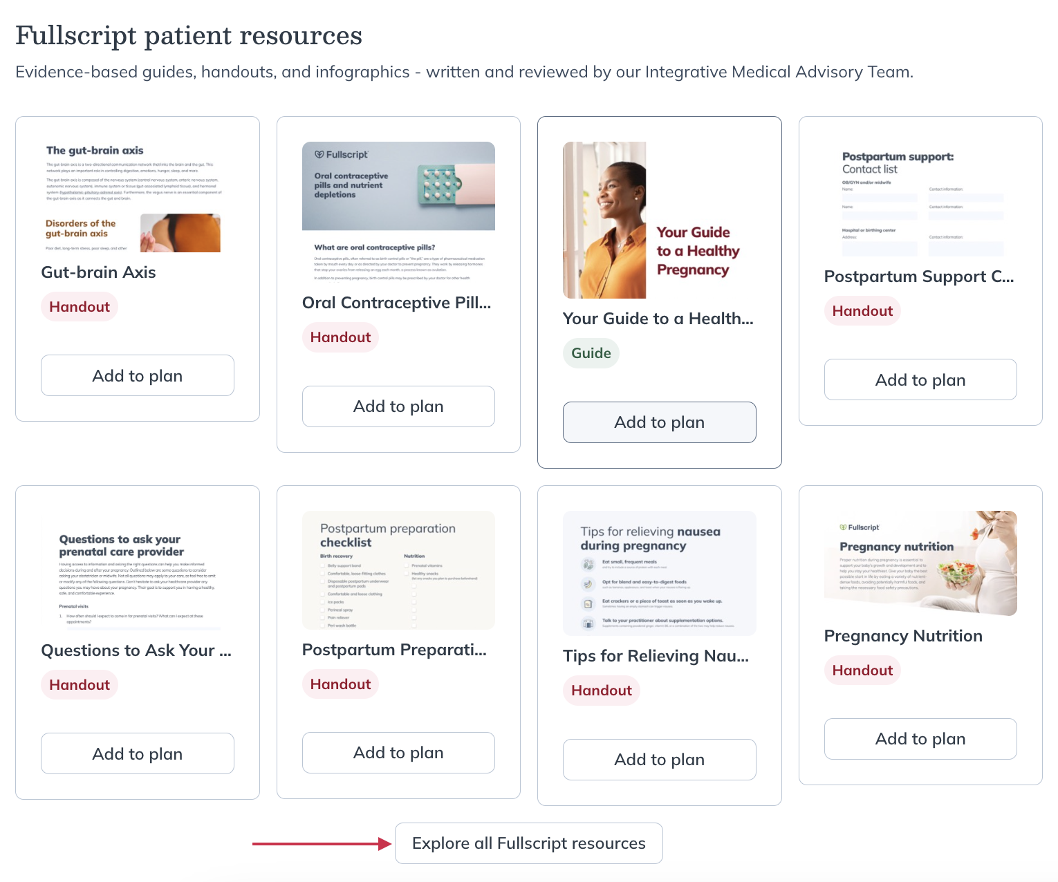 Resource library and patient education resources - Fullscript Support Center