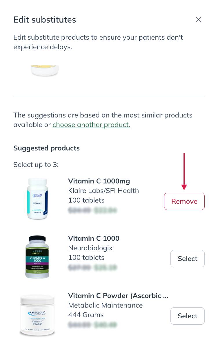 Product substitution tool - Fullscript Support Center