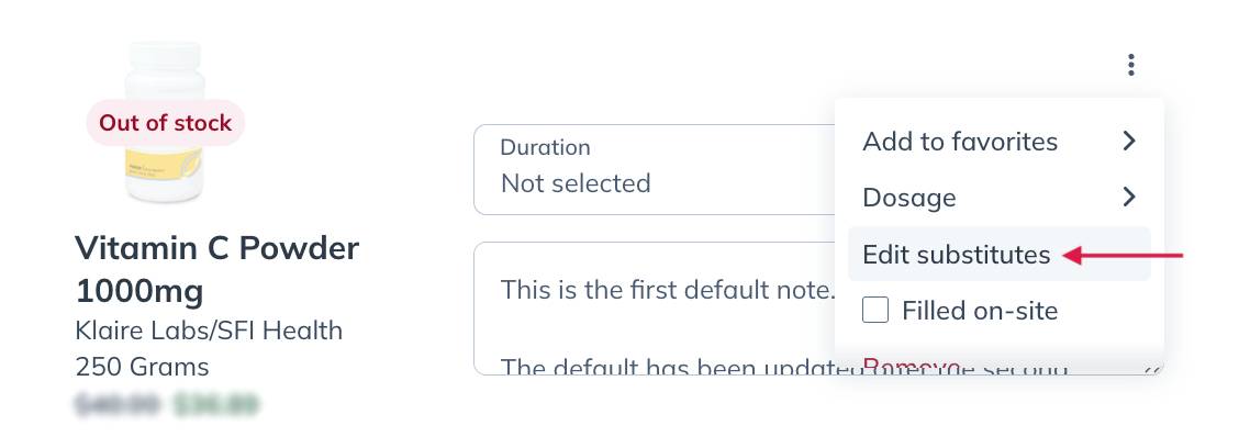 Product substitution tool - Fullscript Support Center