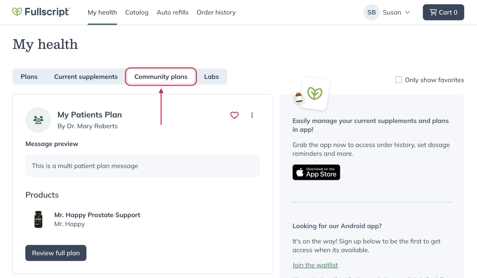 Navigating your patient account - Fullscript Support Center