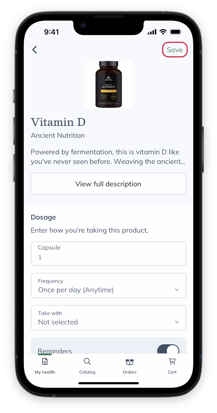 Staying on track with dose reminders - Fullscript Support Center