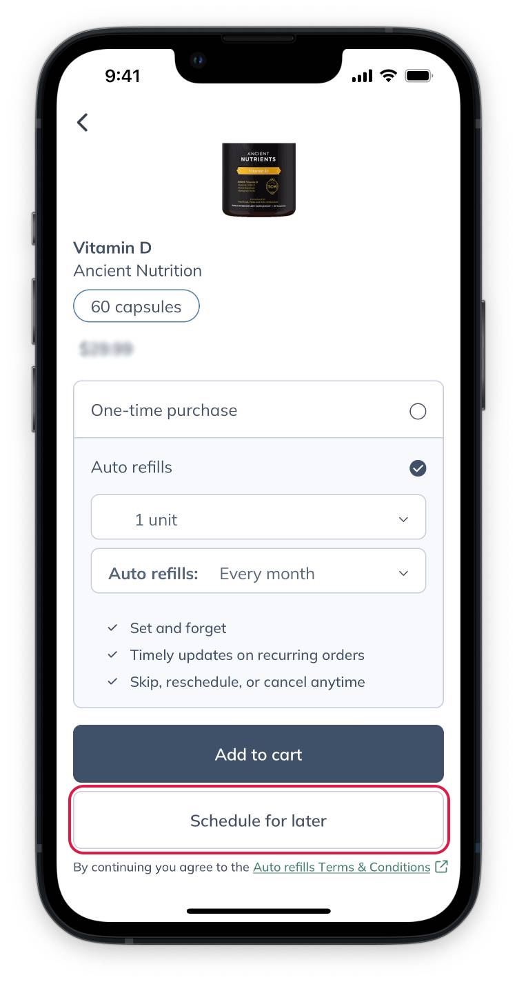 Adding products to auto refills - Fullscript Support Center