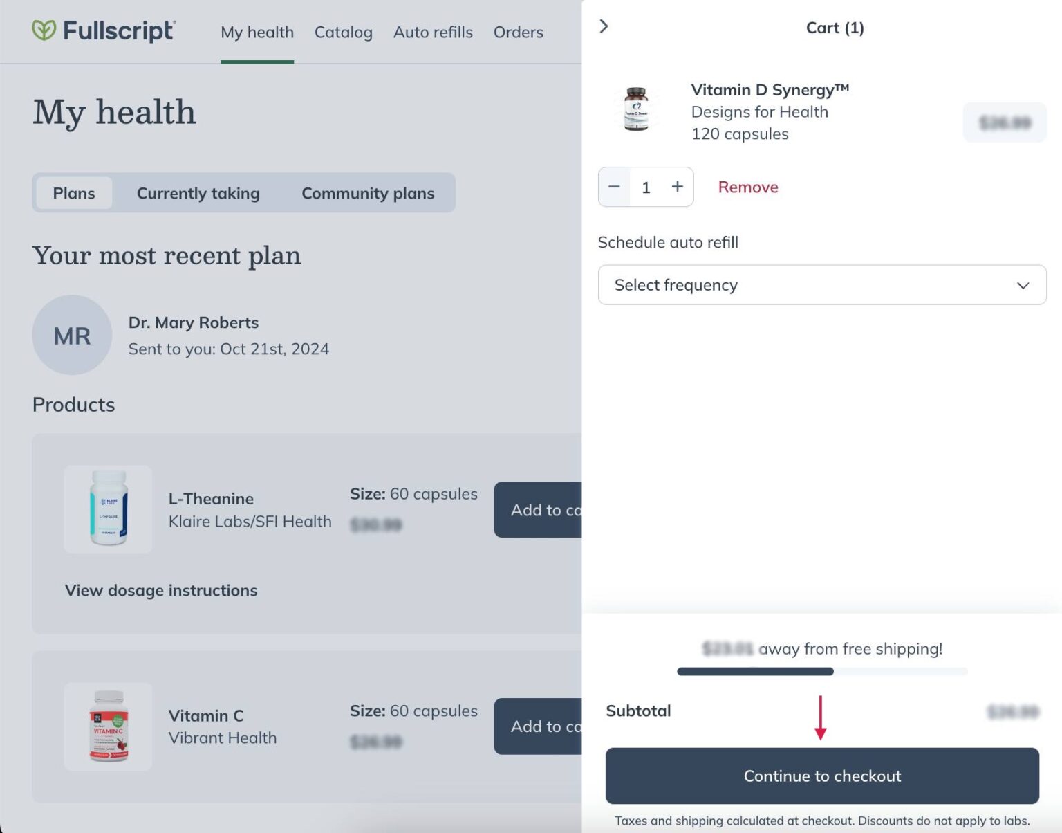 Placing an order - Fullscript Support Center