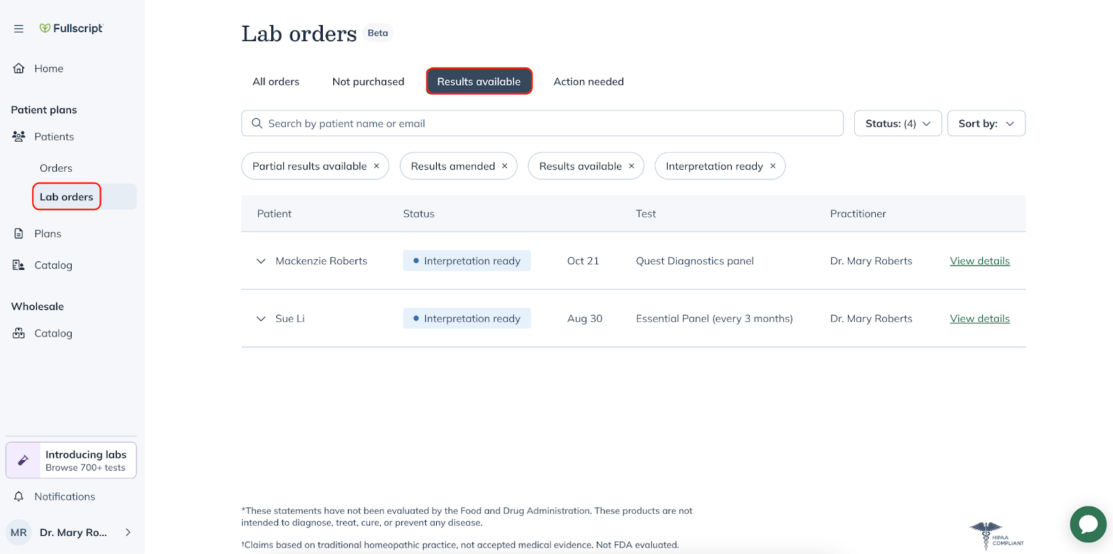 Lab interpretations and trends - Fullscript Support Center