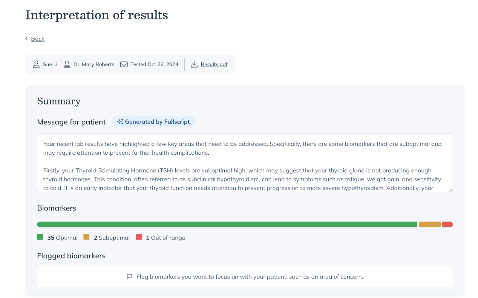 Lab interpretations and trends - Fullscript Support Center