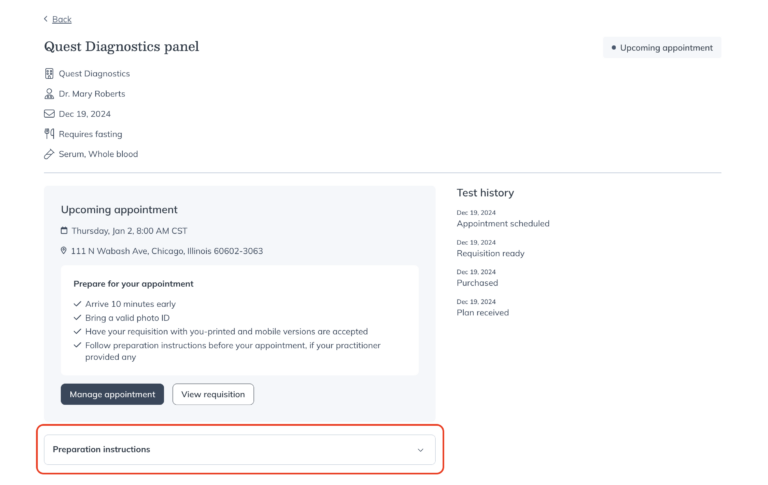 Quest Diagnostics experience - Fullscript Support Center