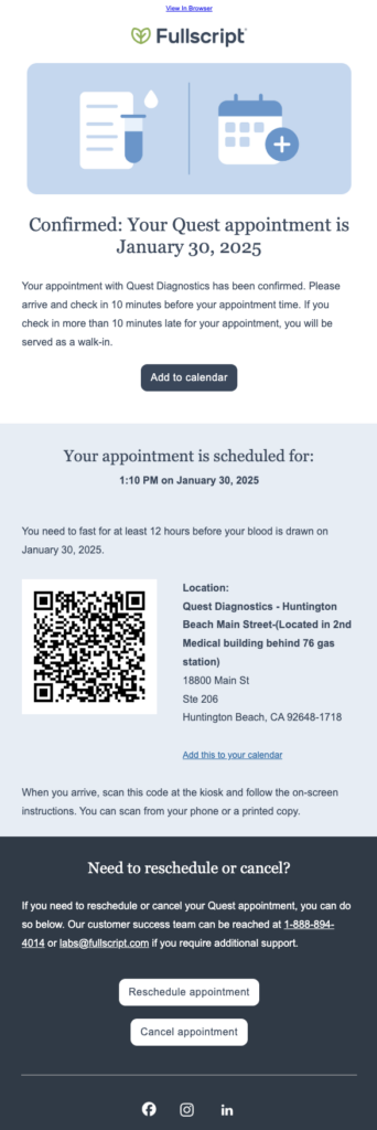 Quest Diagnostics experience - Fullscript Support Center