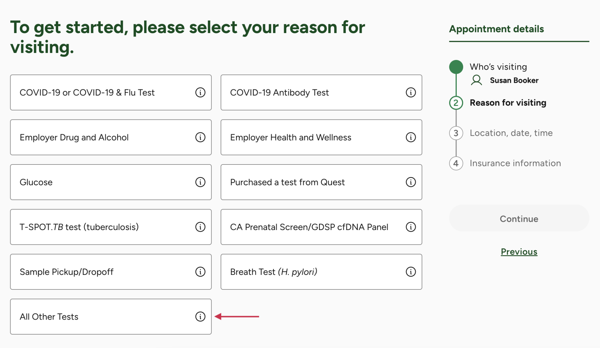 Scheduling a Quest blood draw in Arizona - Fullscript Support Center