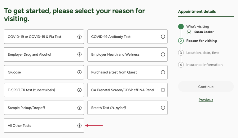 Scheduling a Quest blood draw in Arizona - Fullscript Support Center