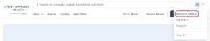 Updating your account information - Emerson Ecologics Help Center