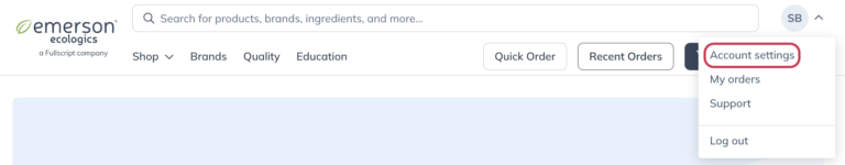 Updating your account information - Emerson Ecologics Help Center