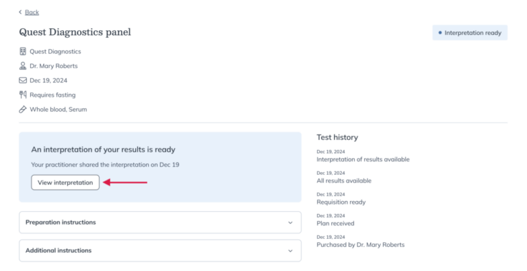 Quest Diagnostics experience - Fullscript Support Center